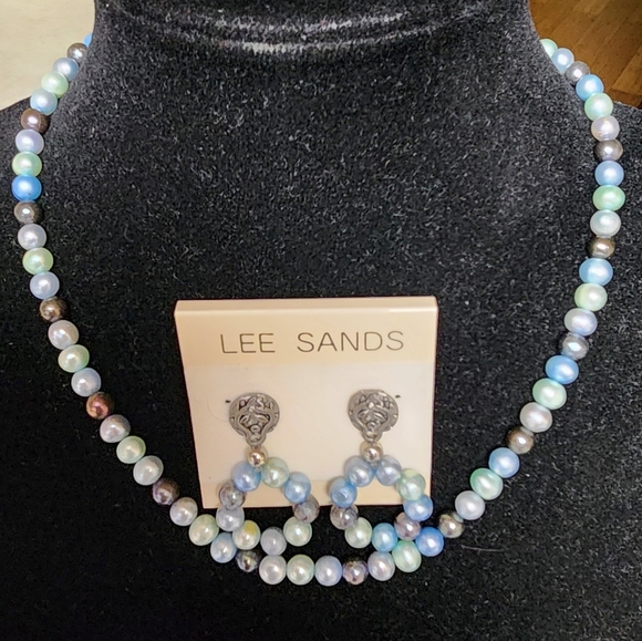 Lee Sands | Jewelry | Vintage Lee Sands Freshwater Pearl Necklace And Earring Set | Poshmark